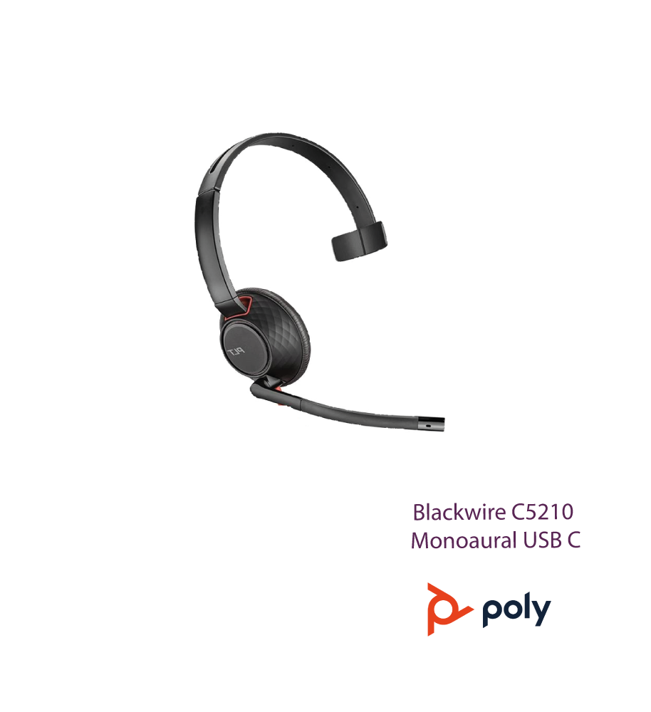 Poly Blackwire C5210 USB-C Auricular Monoaural - Rac Technologies