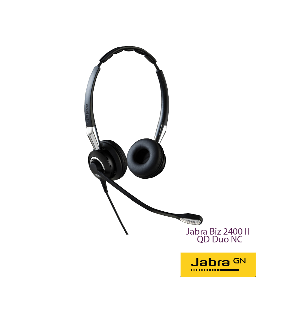 Jabra Biz 2400 II QD Duo NC Audífono para Call Center - Rac Technologies